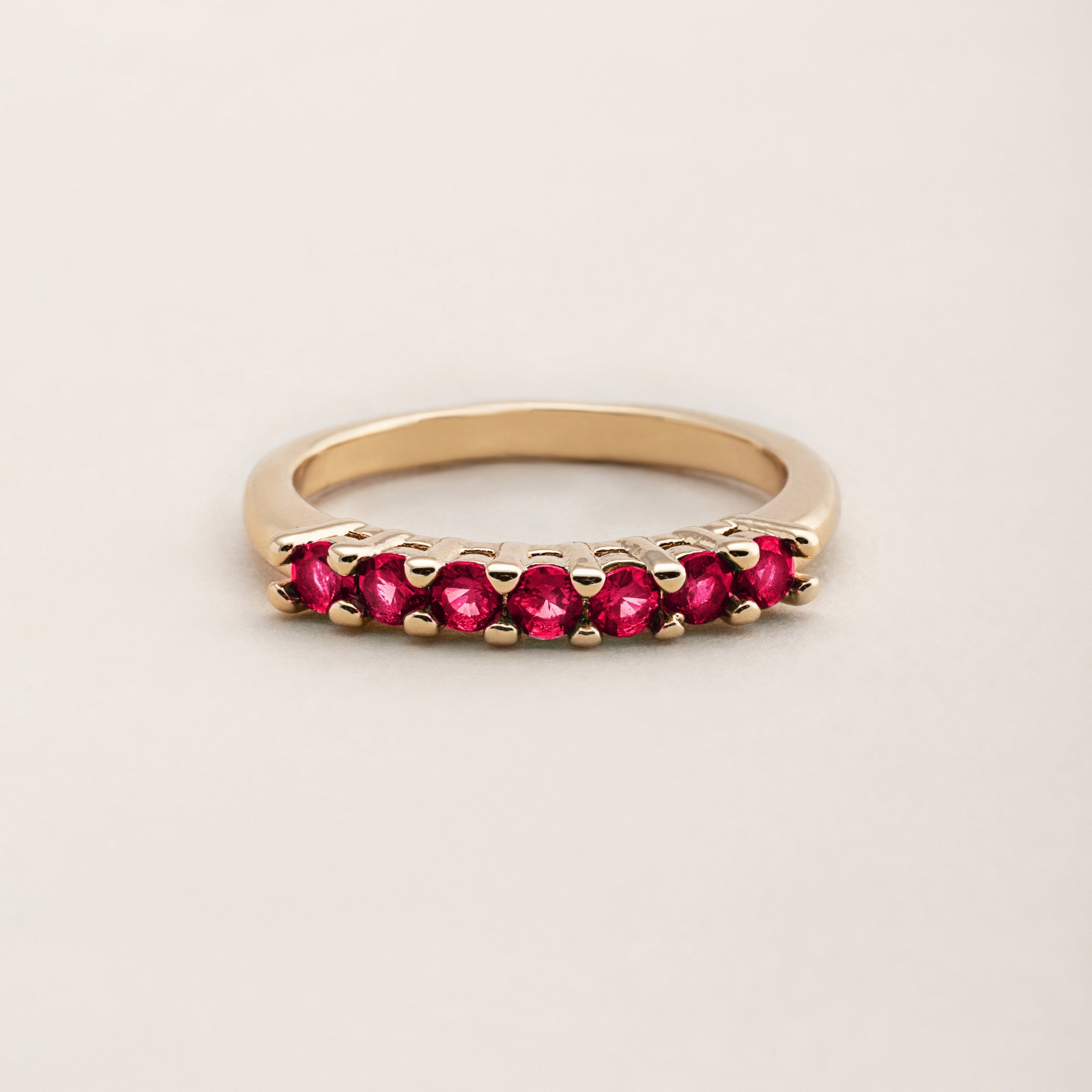 7 Stone Ruby Ring | Proud Diamond