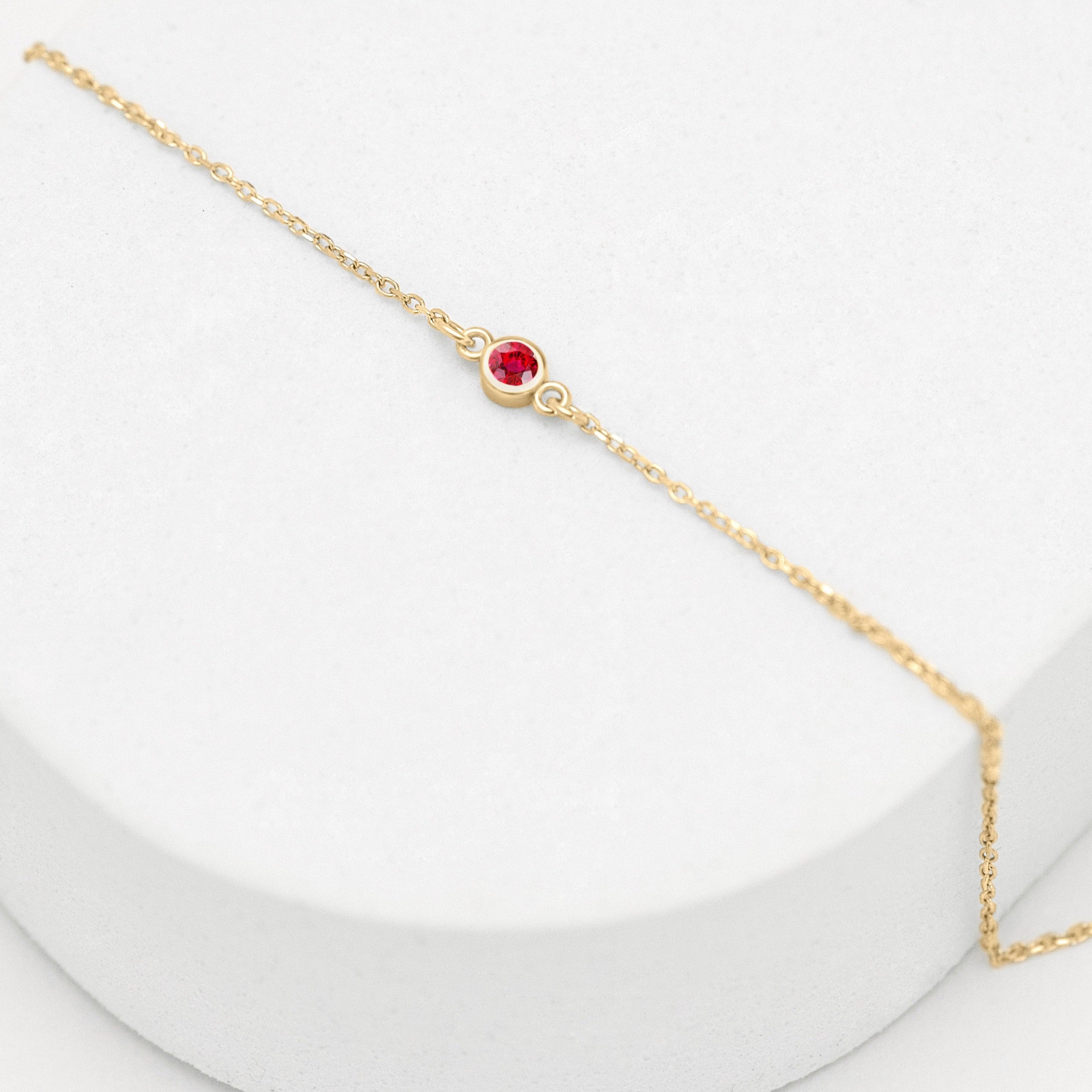 Bezel Ruby Bracelet – Proud Diamond