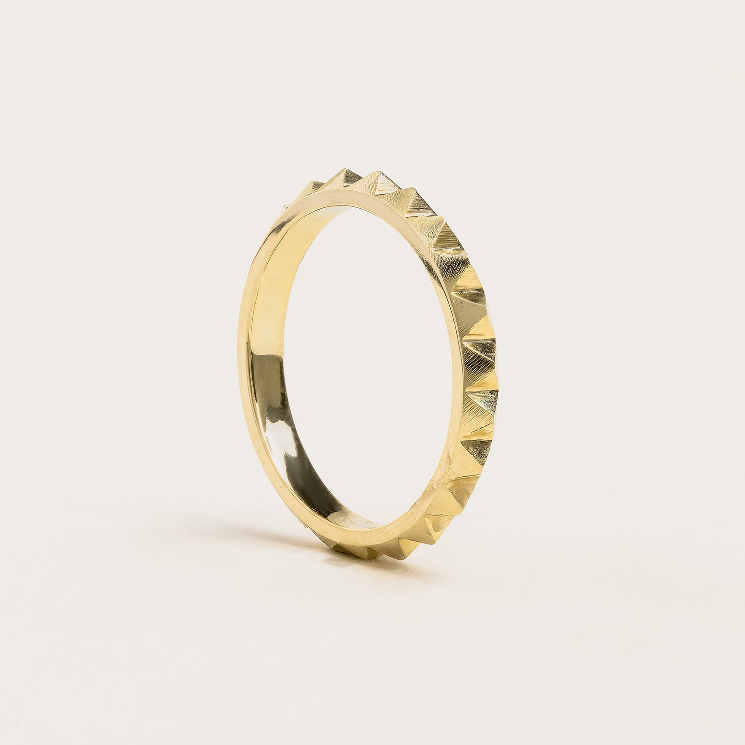 Gold Pyramid Band Ring | Proud Diamond