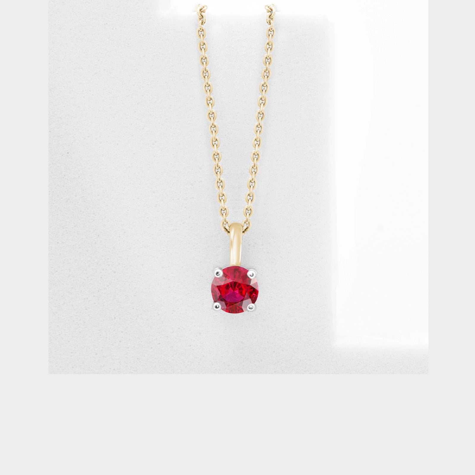 Solitaire Ruby Necklace – Proud Diamond