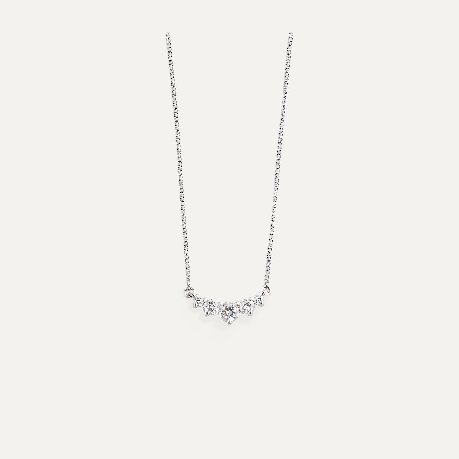 Arc necklace with 5 diamonds – Proud Diamond
