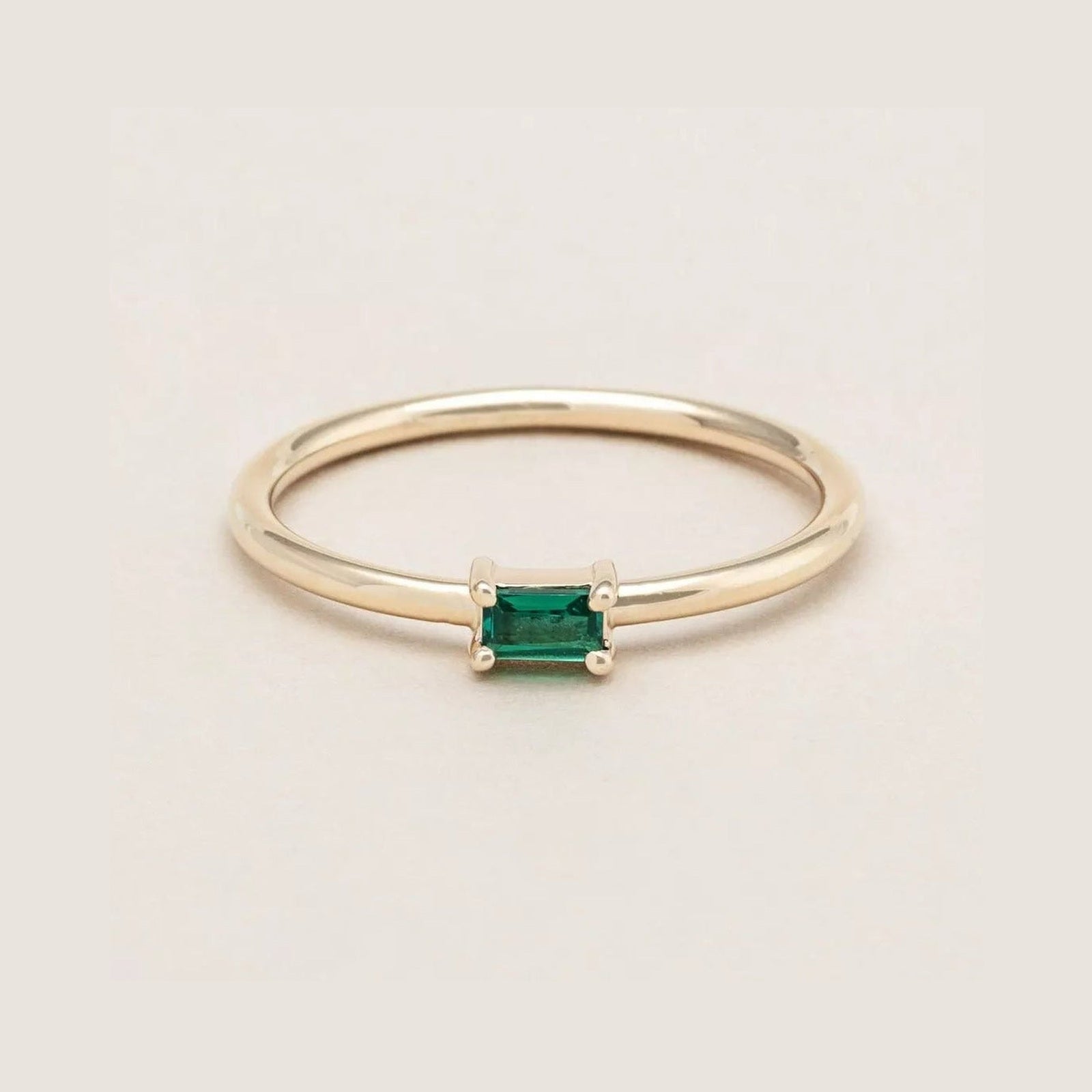 Petite Baguette Emerald Ring | Proud Diamond