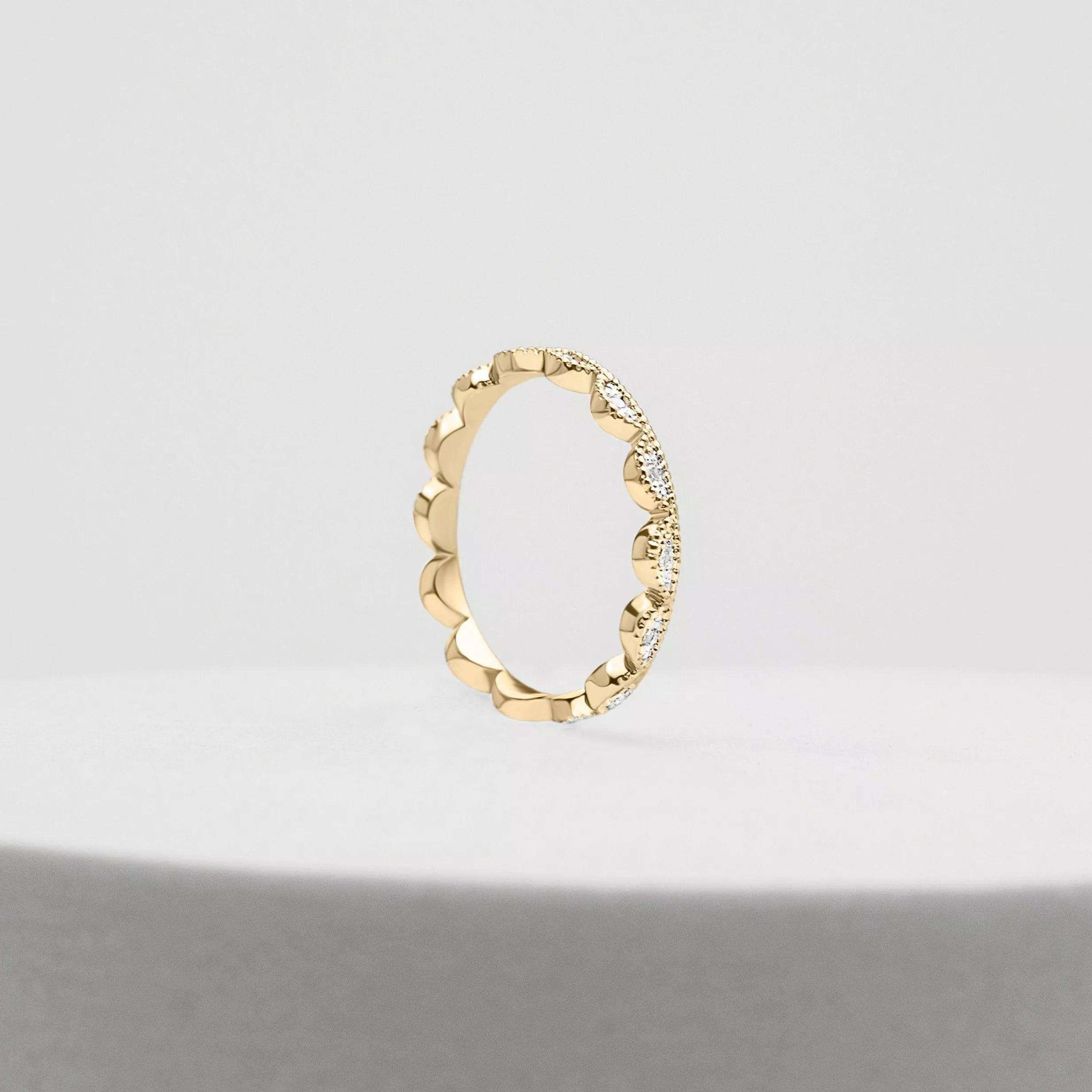 Geometric Crown Ring | Proud Diamond